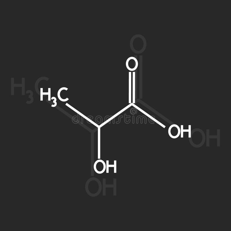 Lactic acid vector icon stock vector. Illustration of molecular - 145596978