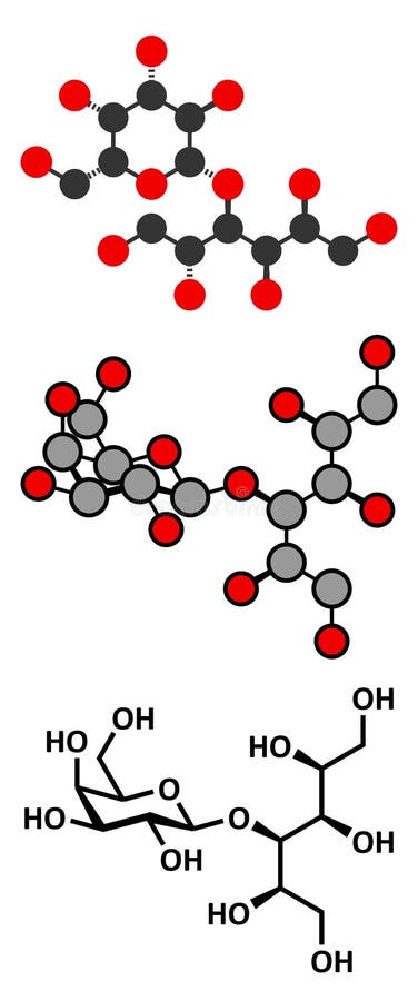 Lactitol Sweetener and Laxative Molecule Stock Vector - Illustration of ...