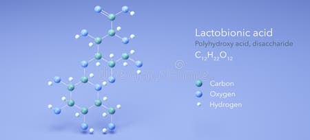 Lactobionic Acid, Lactobionate, Molecular Structures, 3d Model ...