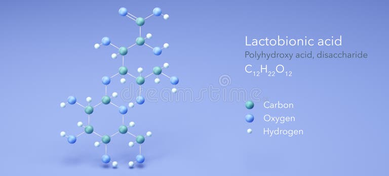 Lactobionic Acid, Lactobionate, Molecular Structures, 3d Model ...