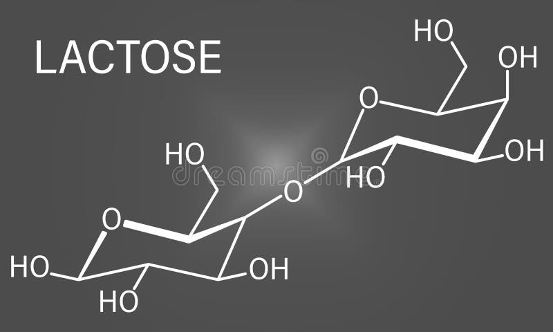 Lactose Milk Sugar Molecule. Skeletal Formula Stock Vector ...