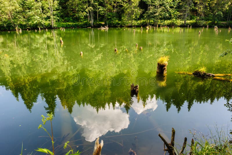 Roter See Mit Schnee, Roter See, Rumänien Stockbild - Bild von felsen ...