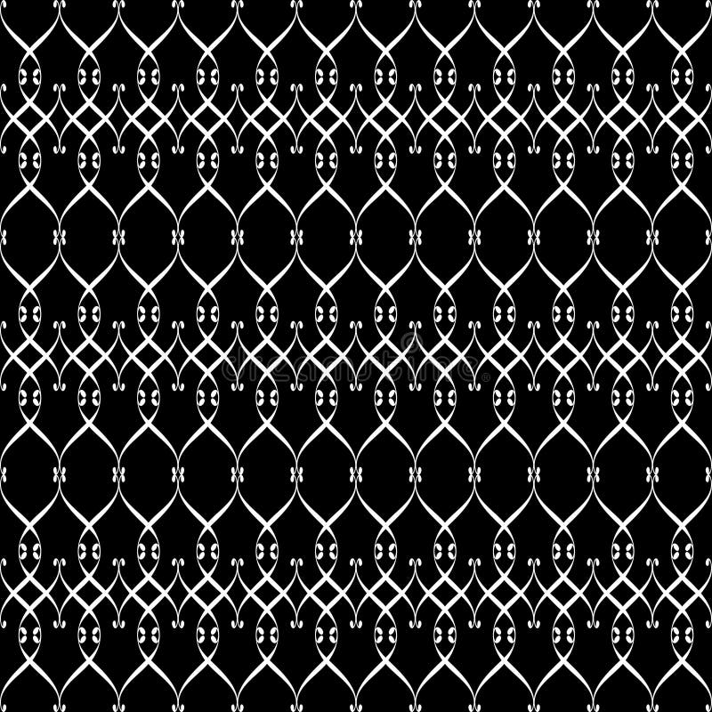 Lacy Black and White Pattern Six Stock Illustration - Illustration of ...