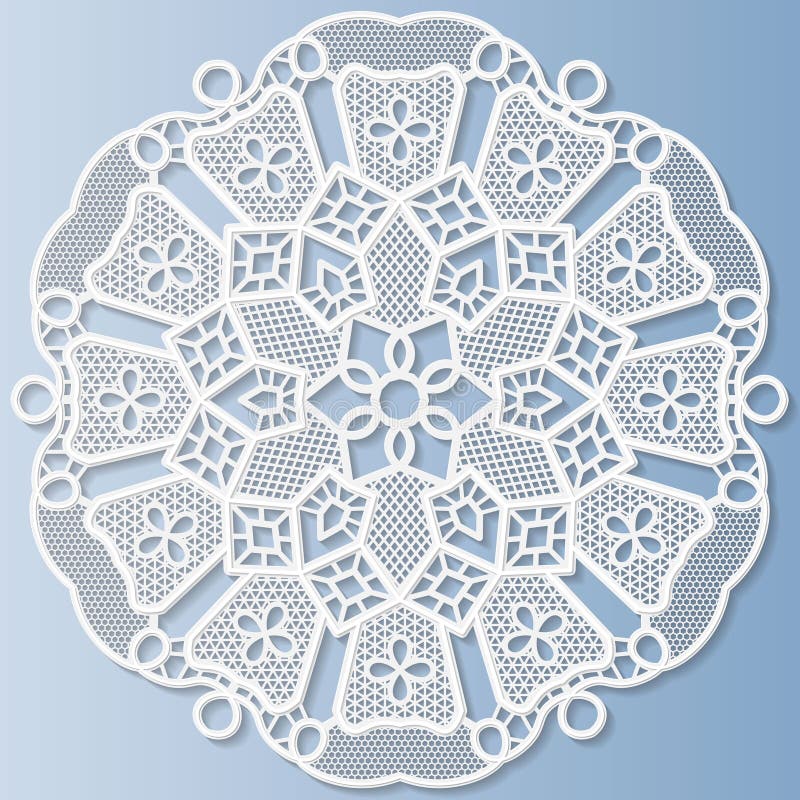 Lacy Paper Doily, Decorative Flower, Mandala, Embossed Pattern Stock ...