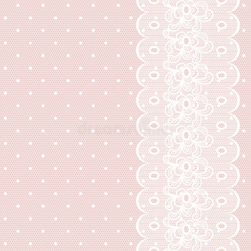 Pink and White Background with Lace Stock Vector - Illustration of card ...