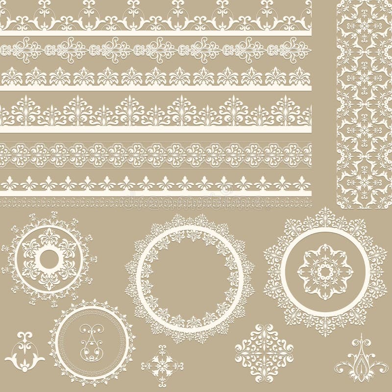 Set of lace ribbons stock vector. Illustration of border - 31303732