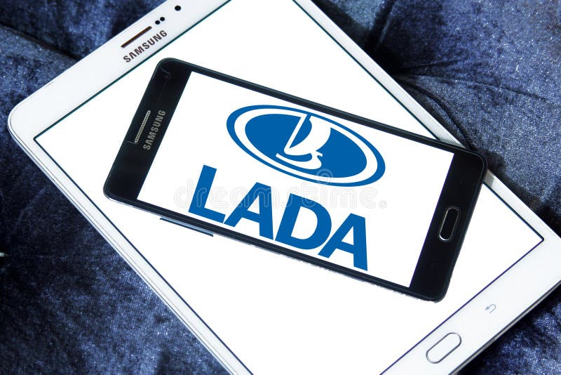 Lada car logo editorial image. Image of cellphone, signs - 76974810