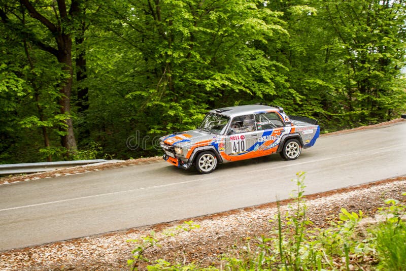 Lada on Miskolc Rally Hungary Editorial Photography - Image of tree ...
