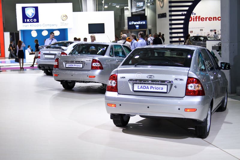 LADA Priora series cars editorial photography. Image of drive - 21068577