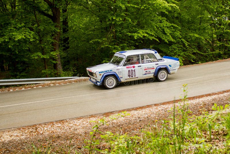 Lada VFTS Drives Along a Street on an Oldtimer Festival Editorial ...
