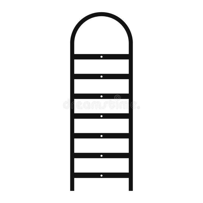 Ladder it is black icon . stock vector. Illustration of ladder - 101041658