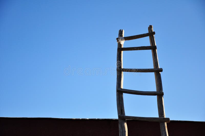 Ladder with blue sky stock photo. Image of progress, support - 64425020