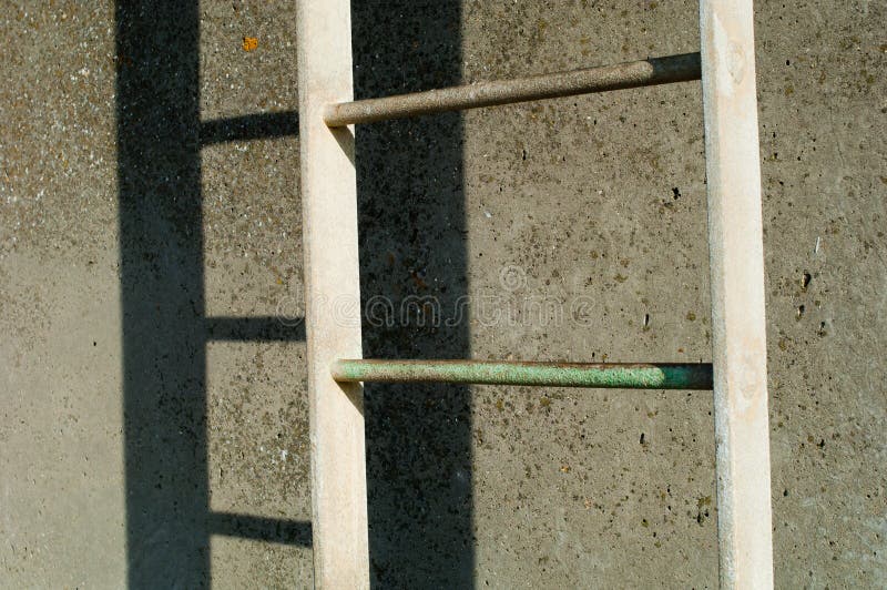 Ladder bolted to a wall stock image. Image of climbing - 16871215