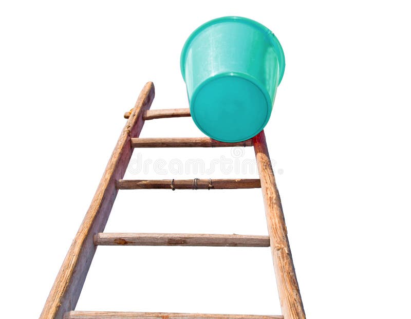 Ladder and bucket stock image. Image of springtime, security - 36153987