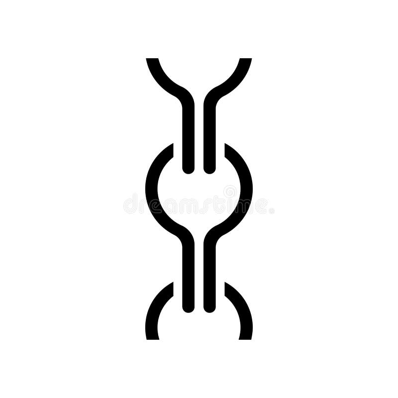 Ladder Chain Glyph Icon Vector Illustration Stock Vector - Illustration ...