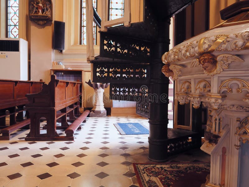 Ladder in the church stock image. Image of ladder, christ - 86526581