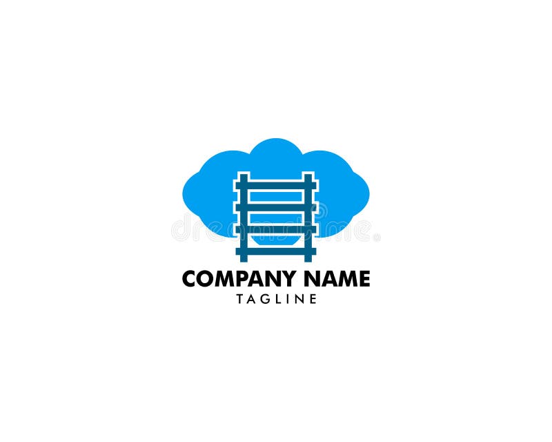 Ladder and Cloud Icon Vector Logo Template Stock Vector - Illustration ...