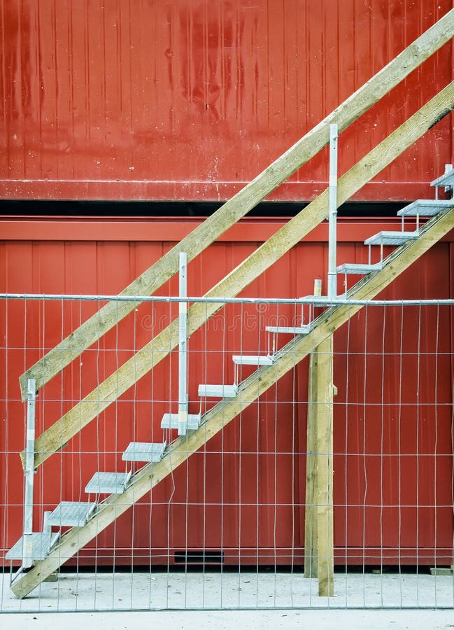 A Ladder at a Construction Site Stock Image - Image of blank, facade ...