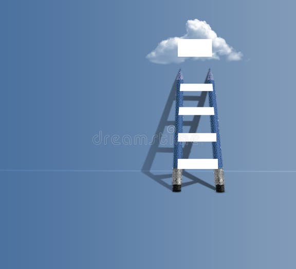 Ladder Creative Concept Cloud Banners Stock Photo - Image of clear ...