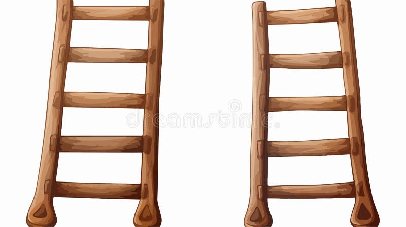 Ladder Drawing from Two Angles Vector Cartoon Stock Vector ...