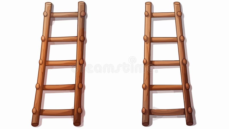 Ladder Drawing from Two Angles Vector Cartoon Stock Illustration ...