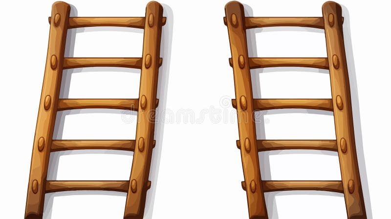Ladder Drawing from Two Angles Vector Cartoon Stock Illustration ...