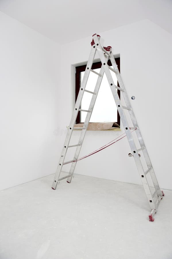 Ladder in empty room stock image. Image of architecture - 26380671