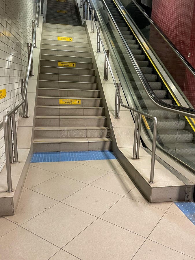 Stairs and Escalators As Means of Transporting People Stock Image ...