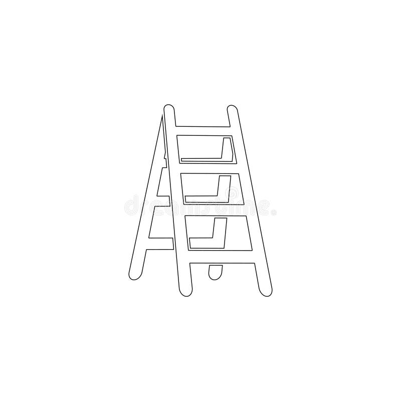 Ladder. flat vector icon stock vector. Illustration of level - 149678278