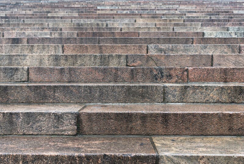 Ladder from Granite Stones after a Rain Stock Image - Image of ...