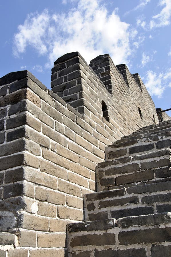 Chinese Ancient Great Wall for Han Dynasty Stock Image - Image of guard ...