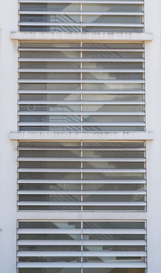Ladder in House in Window on Facade Stock Photo - Image of exterior ...