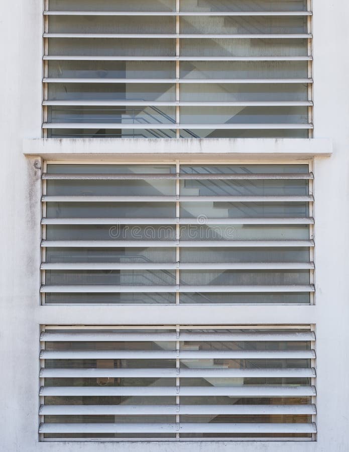 Ladder in House in Window on Facade Stock Photo - Image of house, wall ...