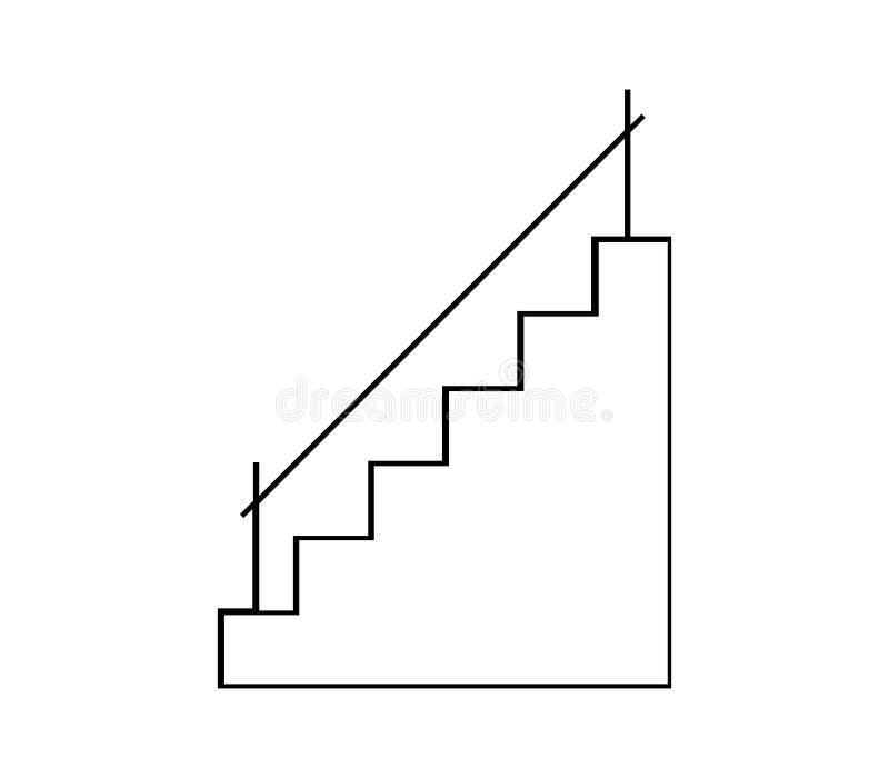 Ladder Icon Illustrated in Vector on White Background Stock ...