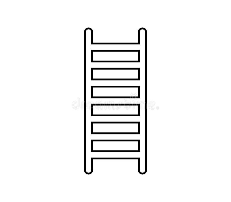 Ladder Icon Illustrated in Vector on White Background Stock ...
