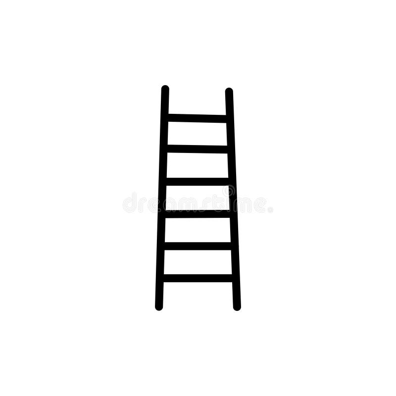 Ladder Icon Set. Home Step Ladder Vector Symbol Stock Vector ...