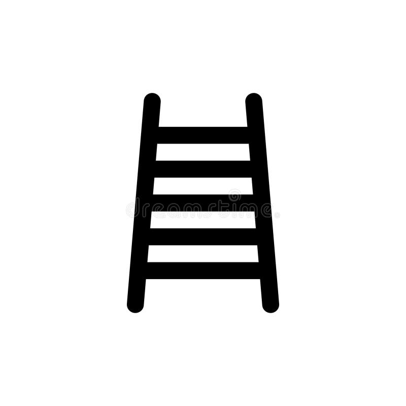 Ladder Trendy Icon, Glyph Style Isolated on White Background. Symbol ...