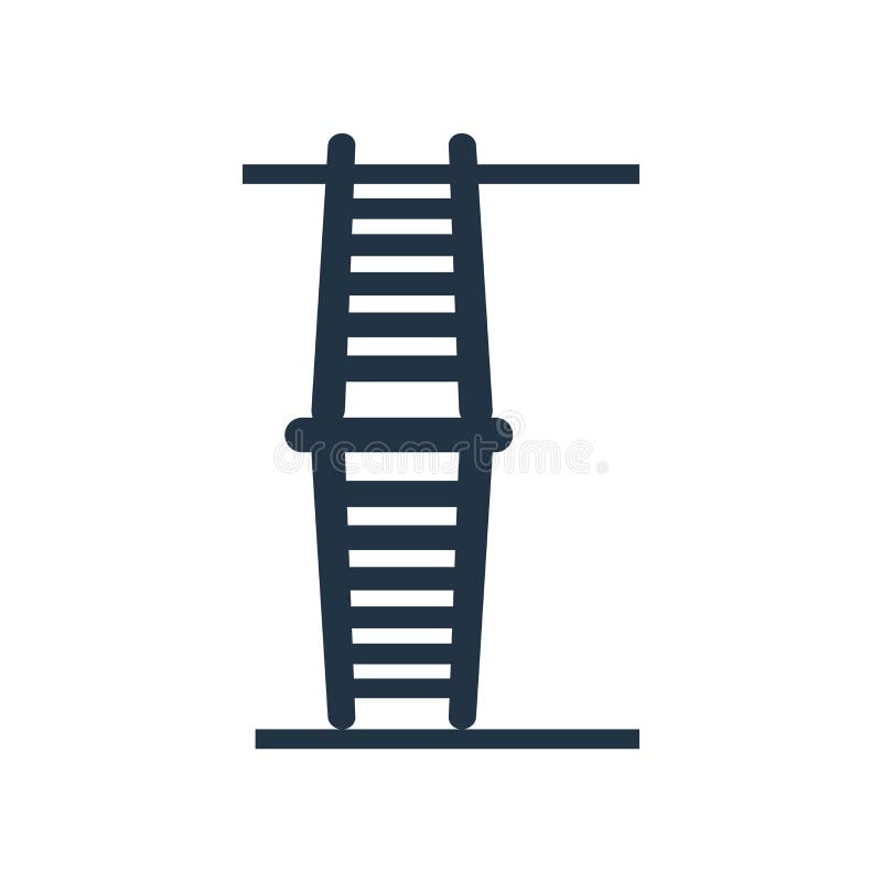 Ladder Icon Vector Isolated on White Background, Ladder Sign Stock ...