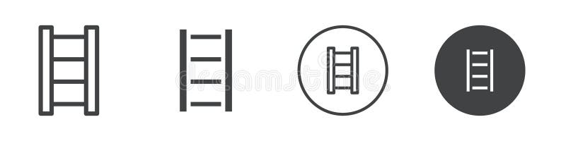 Ladder Icon Vector Logo Outline Stock Vector - Illustration of ...