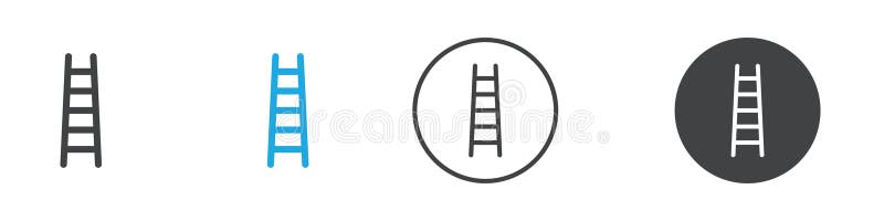 Ladder Icon Vector Logo Outline Stock Vector - Illustration of fire ...