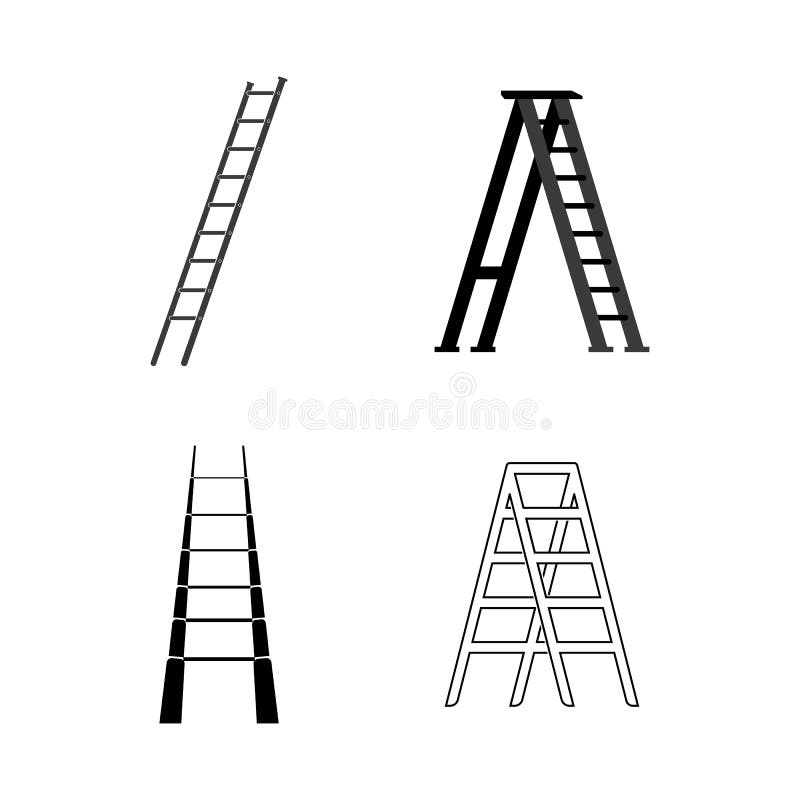 Ladder Icon stock vector. Illustration of fire, icon - 206668088