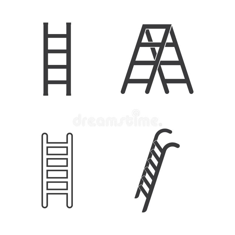 Ladder Icon stock vector. Illustration of line, graphic - 206668089