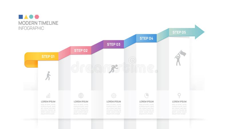 Ladder Infographic 5 Steps To Success Growth Template. Business Process ...