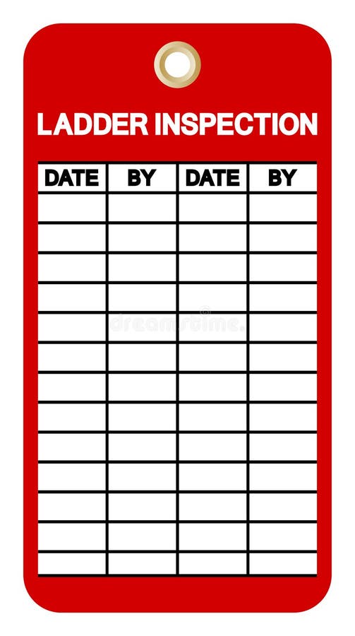 Ladder Inspection Tag Symbol Sign,Vector Illustration, Isolate on White ...