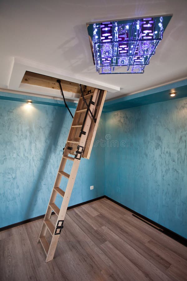 Ladder interior stock image. Image of inside, loft, residential - 20831911