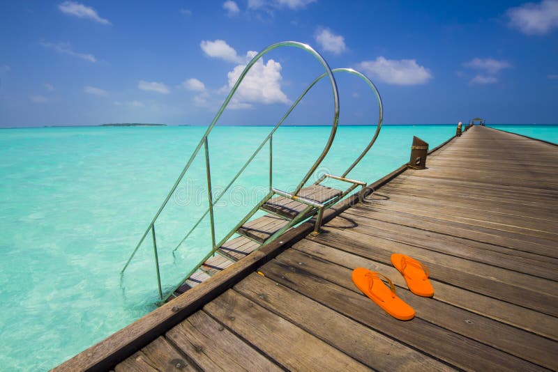 Ladder at the jetty stock image. Image of tourism, peaceful - 24315909