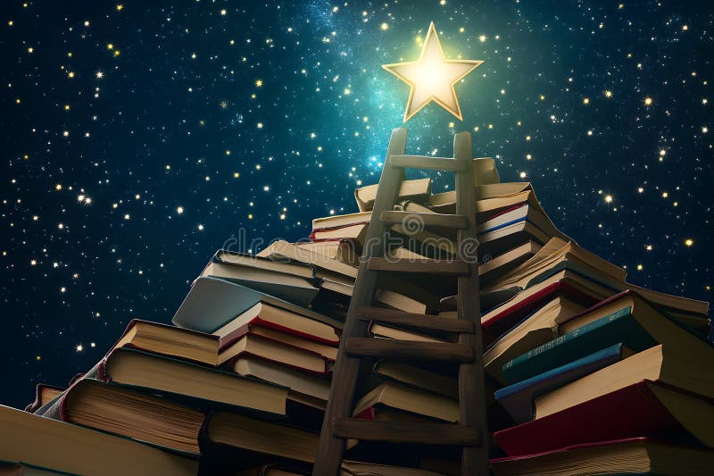 The Ladder of Knowledge and Achievement Stock Image - Image of student ...