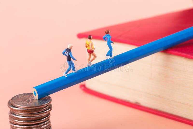 Ladder between Knowledge and Wealth Stock Image - Image of book, walks ...