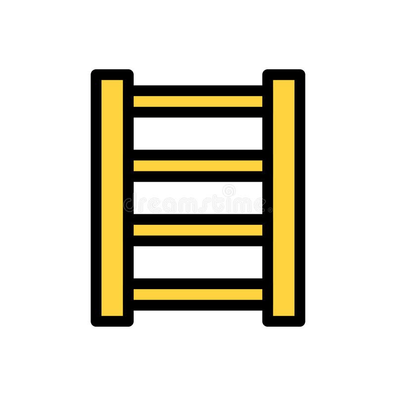 Ladder Vector Color Line Icon Stock Vector - Illustration of color ...