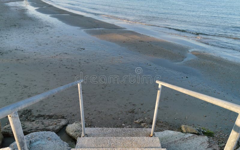 Ladder Leading Down To the Beach Stock Image - Image of staircase ...